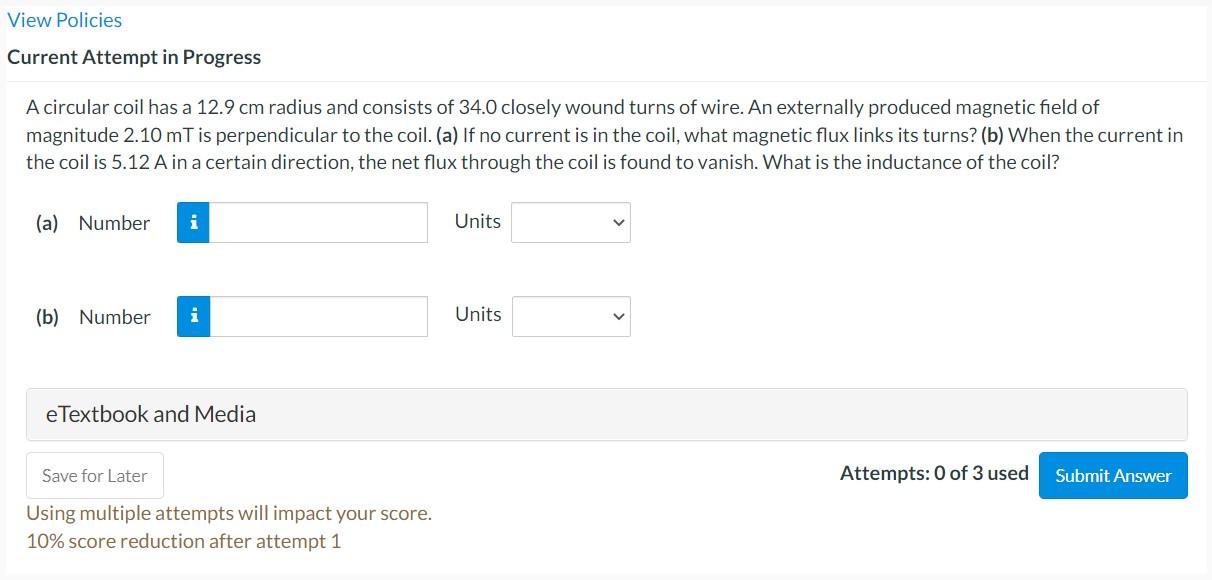 Solved View Policies Current Attempt in Progress A circular | Chegg.com