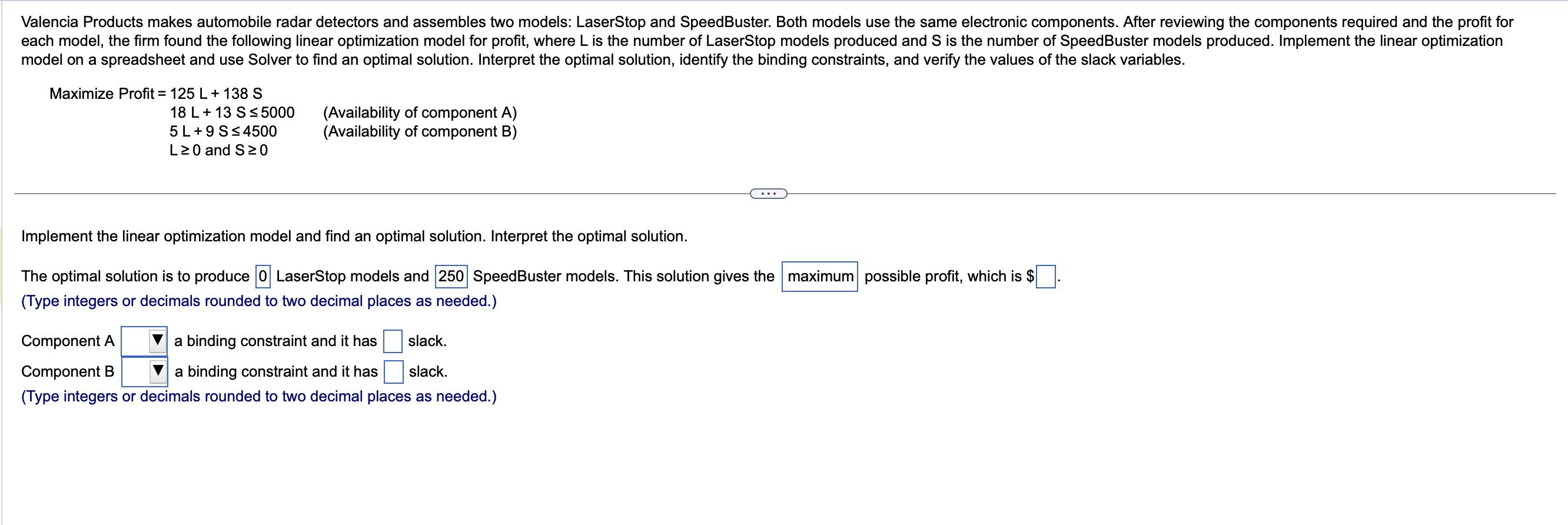 Solved model on a spreadsheet and use Solver to find an | Chegg.com