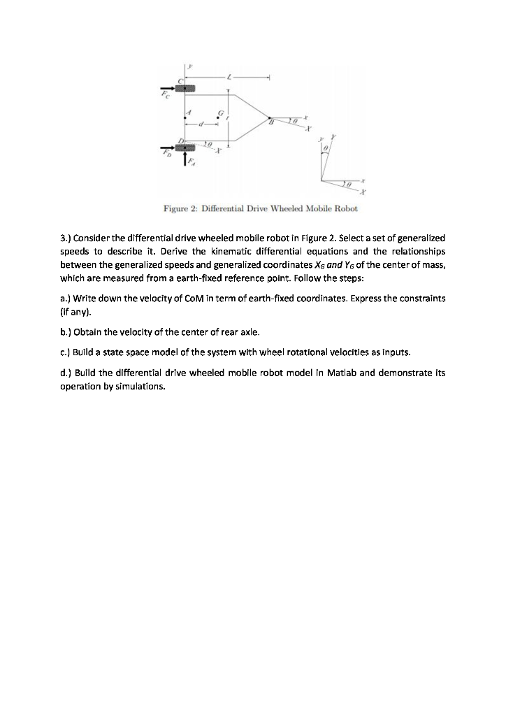 G Figure 2: Differential Drive Wheeled Mobile Robot | Chegg.com