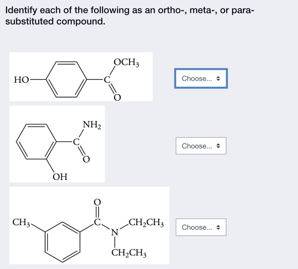 Solved Identify each of the following as an ortho-, meta-, | Chegg.com