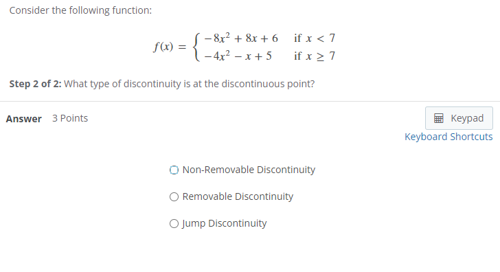 Solved Consider The Following Function S− 8x² 8x 6 Fx 7464