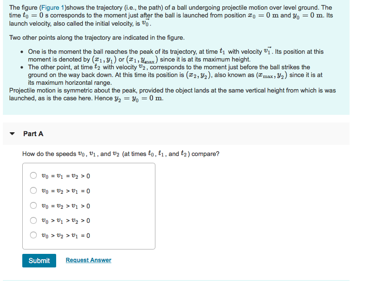Solved The figure (Figure 1)shows the trajectory (ie,, the | Chegg.com