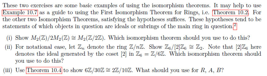 Theorem 10.2 (First Isomorphism Theorem for Rings). | Chegg.com