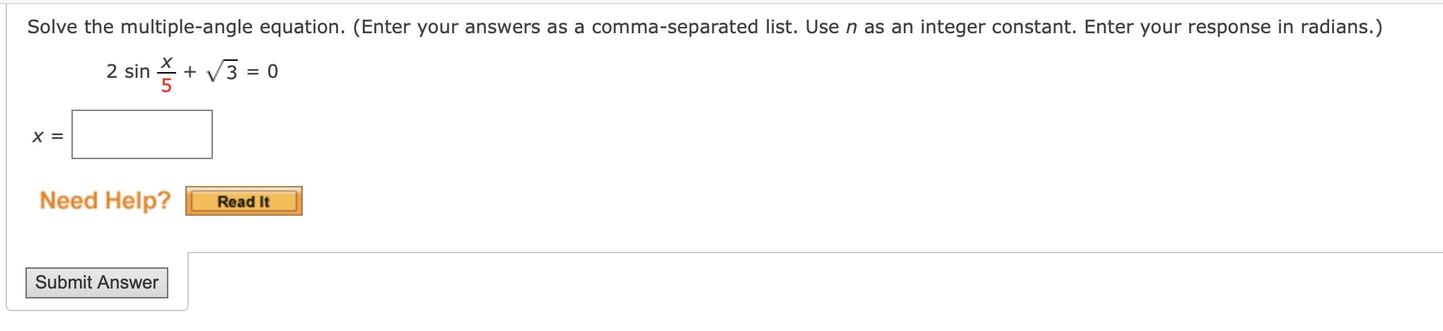 Solved Solve the multiple-angle equation. (Enter your | Chegg.com