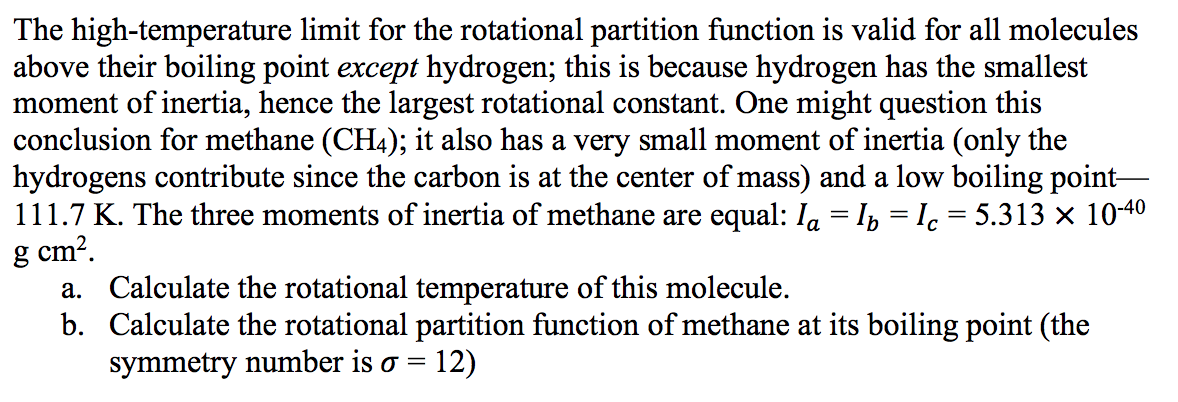 Solved The high-temperature limit for the rotational | Chegg.com