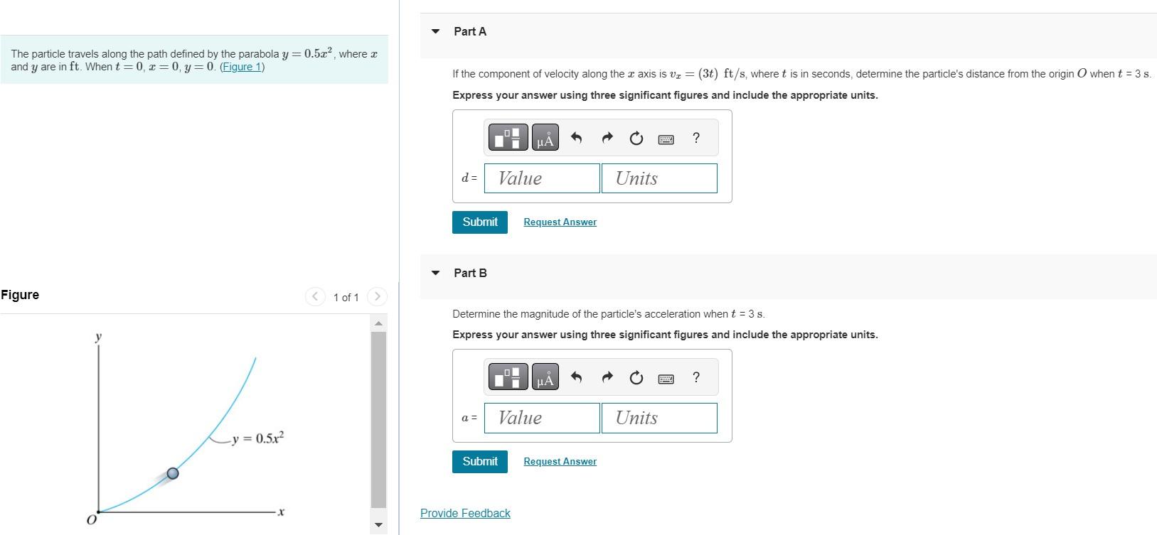 Solved The particle travels along the path defined by the | Chegg.com
