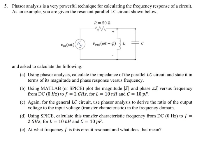 Solved Phasor analysis is a very powerful technique for | Chegg.com