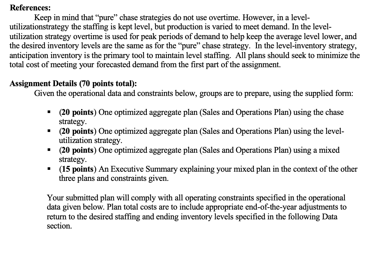 References: Keep in mind that “pure” chase strategies | Chegg.com