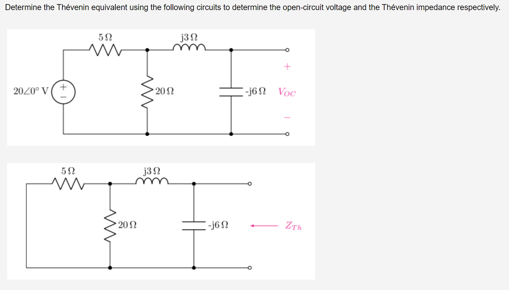 Solved Determine the Thévenin equivalent using the following | Chegg.com