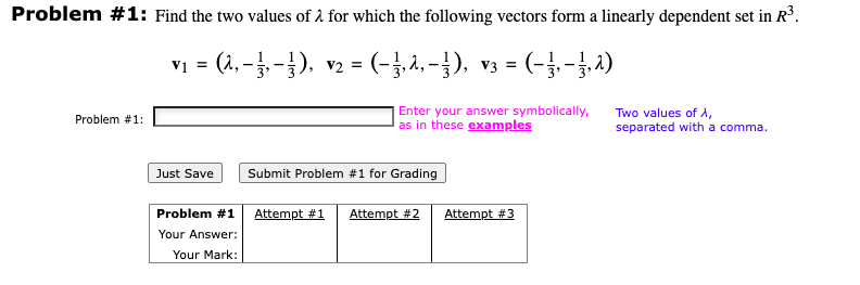 Solved Problem 1 Find The Two Values Of λ For Which The
