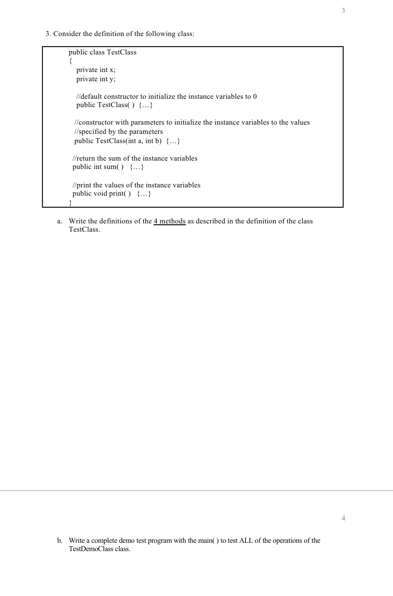 Solved Consider the definition of the following class:public | Chegg.com