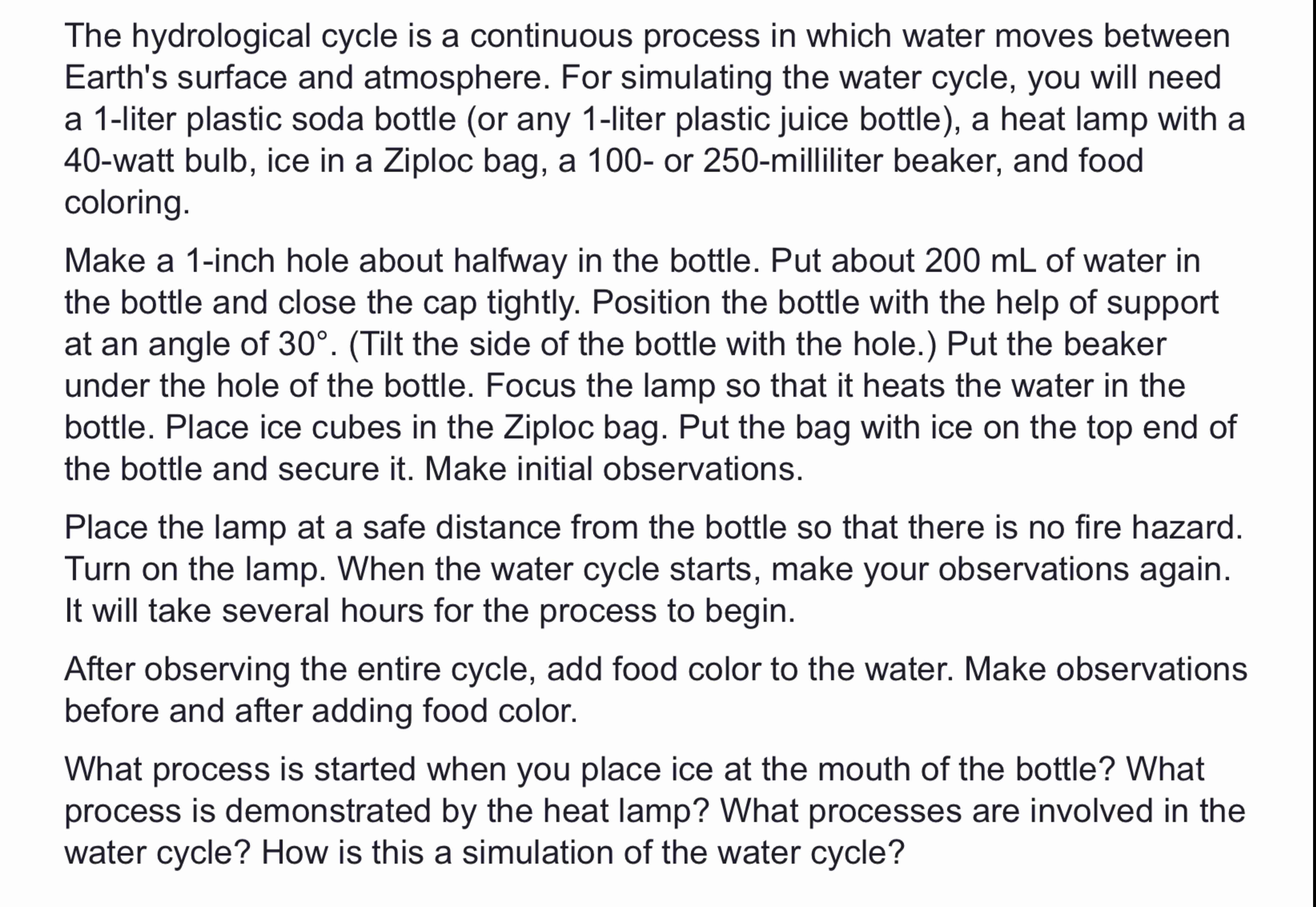 Solved Create a lab report with introduction, procedure, | Chegg.com