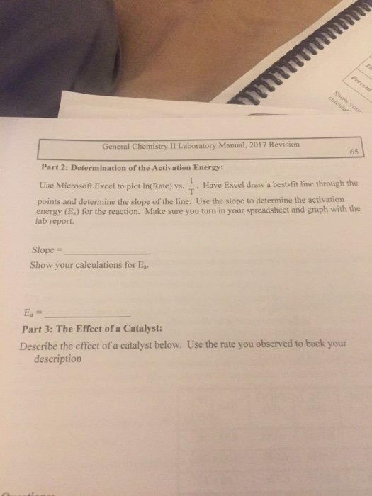 Solved General Chemistry II Laboratory Manual, 2017 Revision | Chegg.com