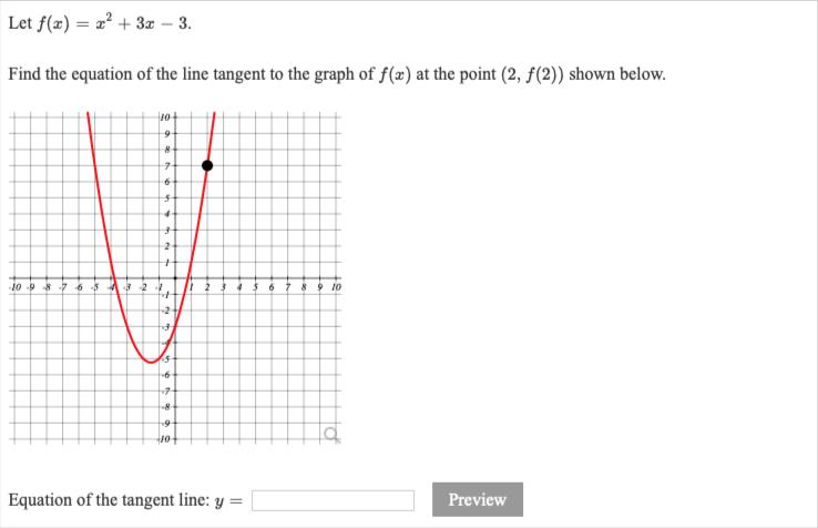 Solved Let f(x)=x2+3x−3. Find the equation of the line | Chegg.com