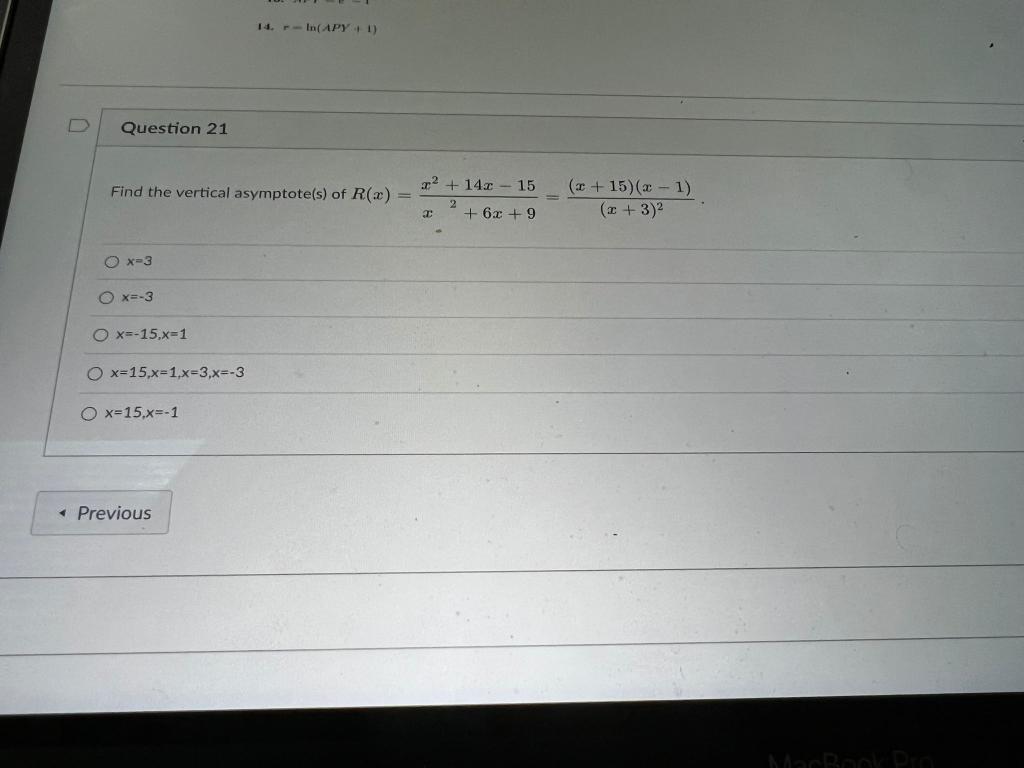Solved Question 23 11. APY (1+2) - 12.-n((APY + 1)(1)-1) 13. | Chegg.com