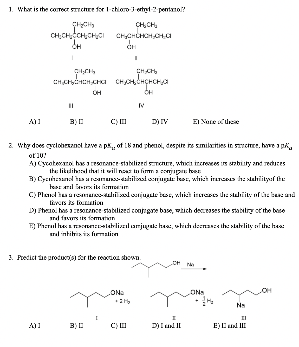 Solved 1. What is the correct structure for | Chegg.com