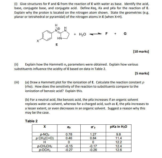 Solved (i) ﻿Give structures for \( \mathbf{F} \) ﻿and | Chegg.com