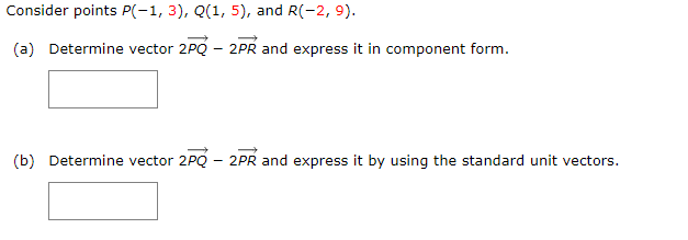 Solved Consider points \\( P(-1,3), Q(1,5) \\), and \\( | Chegg.com