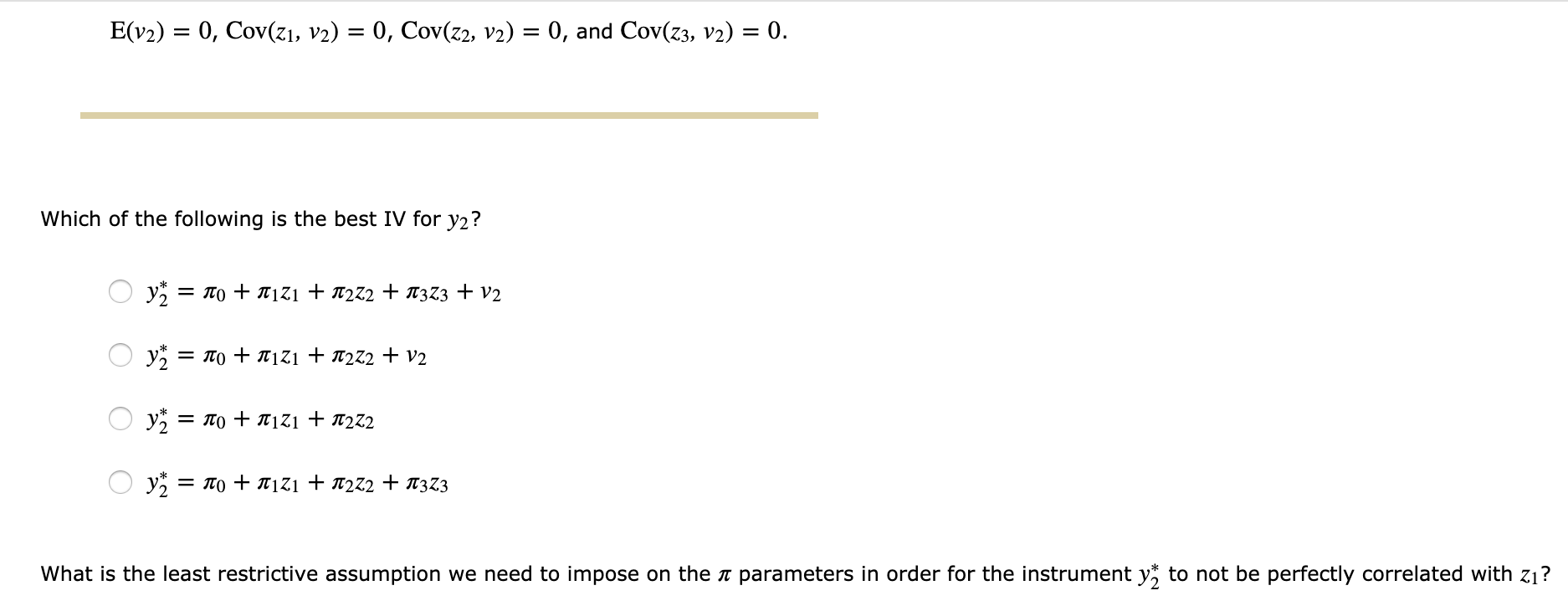 4. A single endogenous explanatory variable Consider | Chegg.com