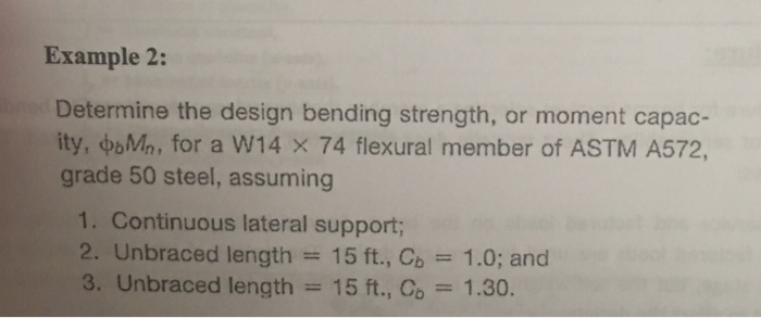 Solved Determine the design bending strength, or moment | Chegg.com
