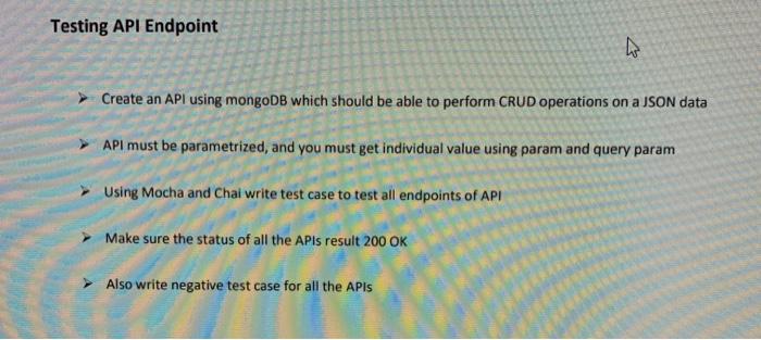 Solved Testing Api Endpoint Create An Api Using Mongodb 1674