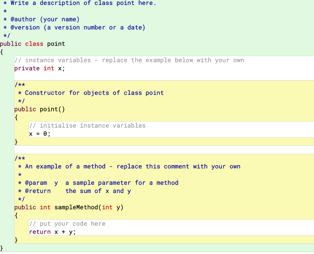Write A Description Of Class Point Here 
