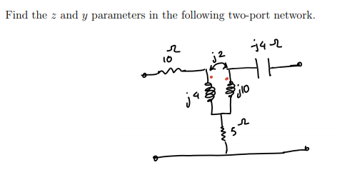 Solved Find the z and y parameters in the following two-port | Chegg.com