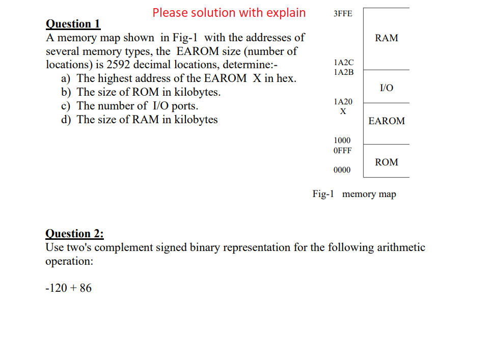 Solved 3ffe Ram Please Solution With Explain Question 1 A 