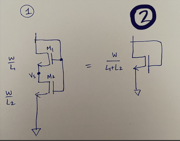 Solved For circuit 1, M2 is always in the triode region and | Chegg.com