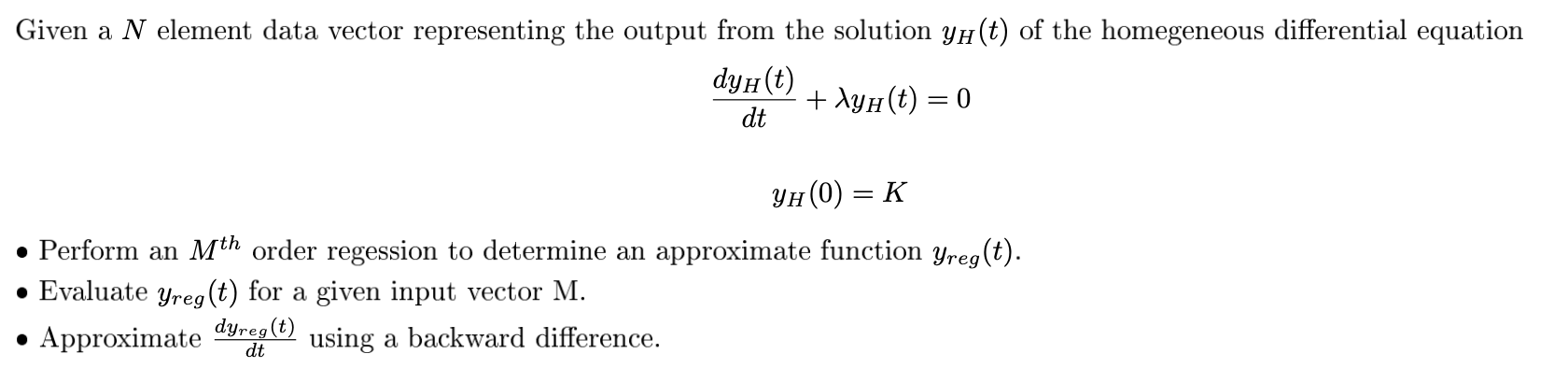 Given a N element data vector representing the output | Chegg.com