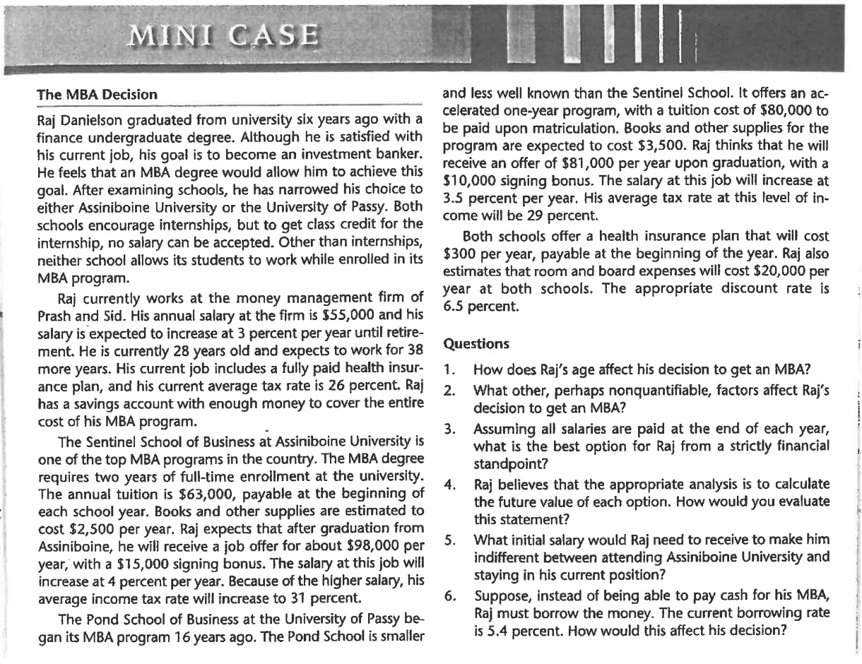 Solved kindly help me solve question 5 ﻿of this mini case | Chegg.com
