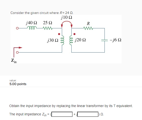 Solved Consider the given circuit where R=240. 0102 j40 22 | Chegg.com