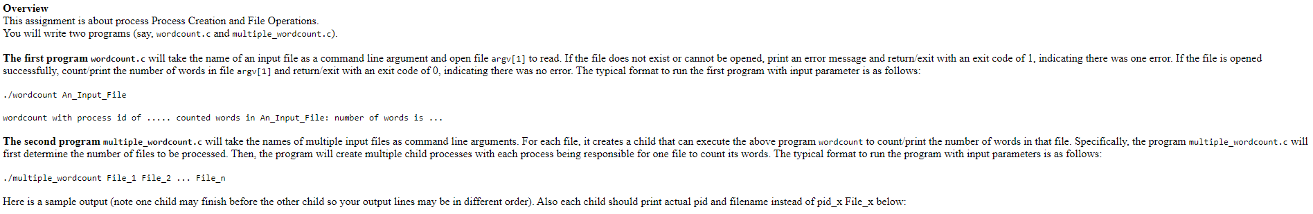 Solved Overview This assignment is about process Process | Chegg.com
