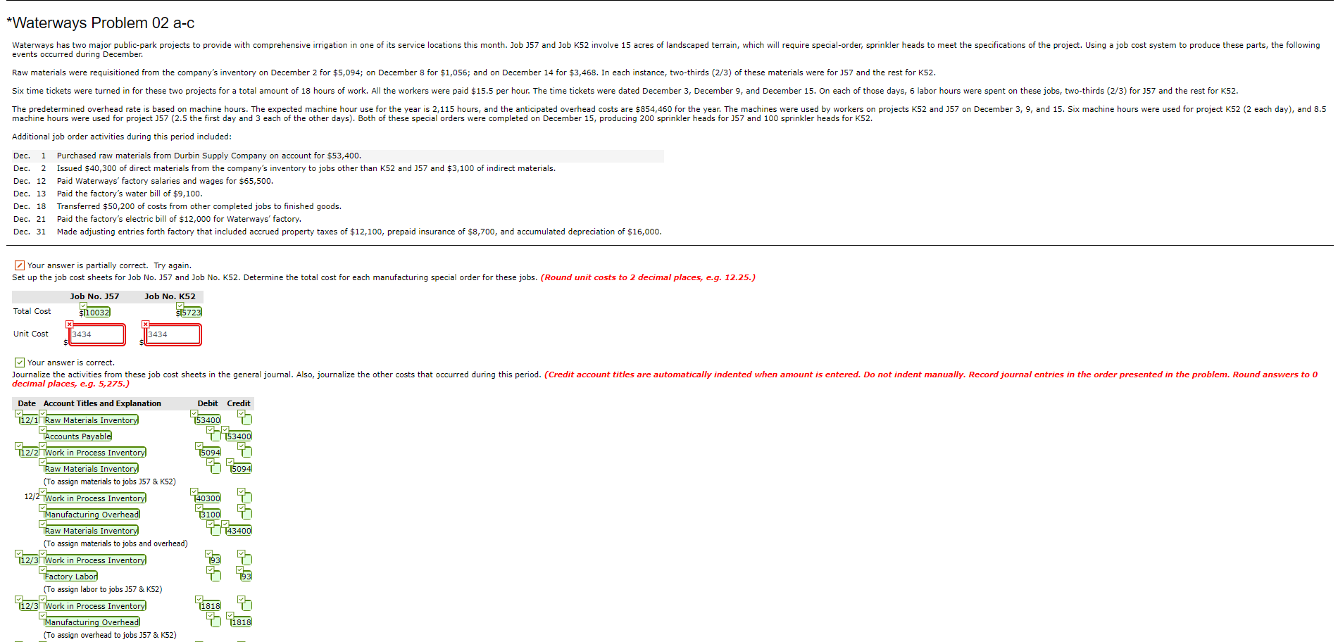 Solved *Waterways Problem 02 a-c Waterways has two major | Chegg.com