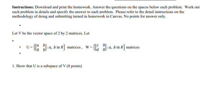 Solved Instructions: Download and print the homework. Answer | Chegg.com