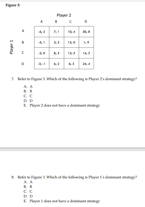 Solved Figure 3: Plaver 2 7. Refer to Figure 3 . Which of | Chegg.com Solved Figure 3: Plaver 2 7. Refer to Figure 3 . Which of | Chegg.com