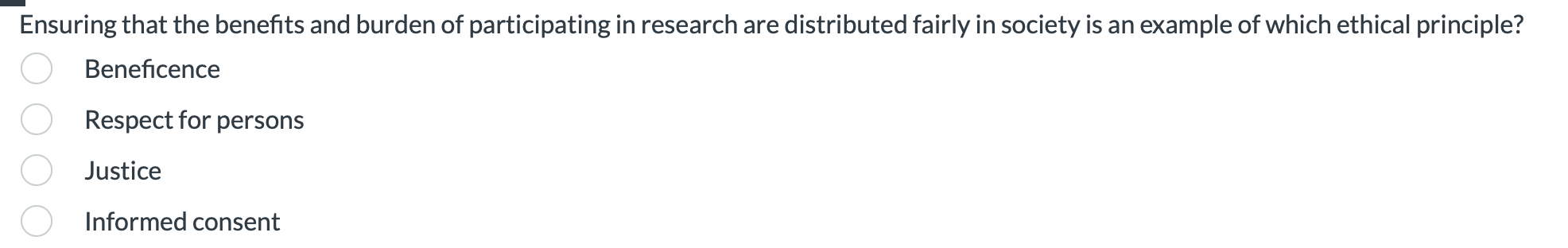 Solved Ensuring that the benefits and burden of | Chegg.com