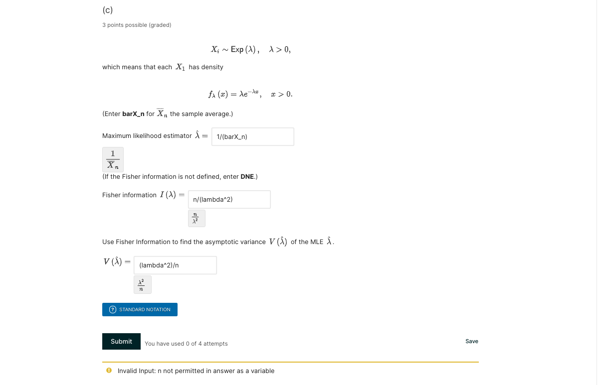 Solved The grader is not accepting my answers. Could I get | Chegg.com