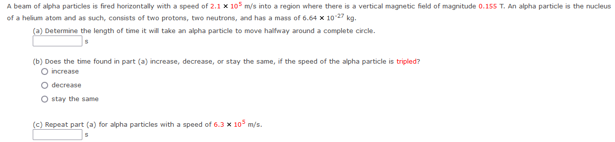Solved A beam of alpha particles is fired horizontally with | Chegg.com