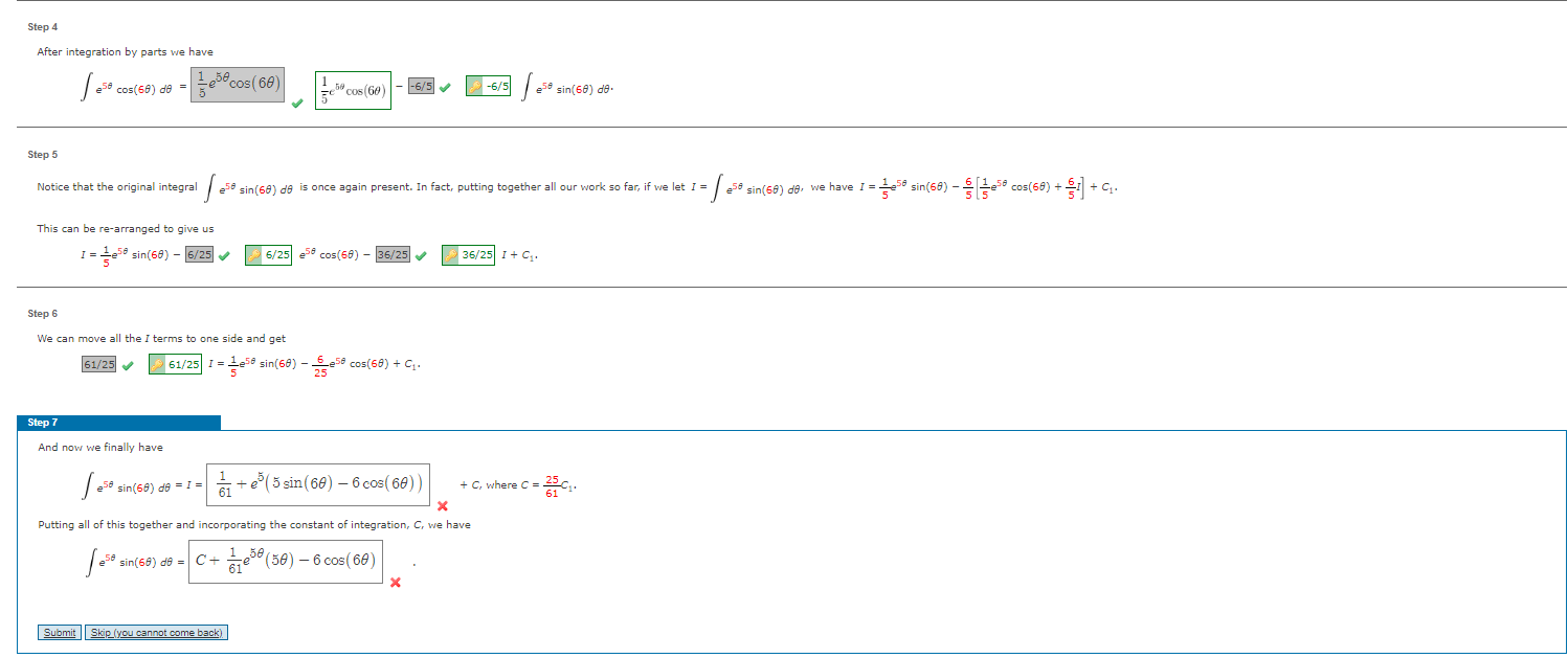Solved After integration by parts we have | Chegg.com