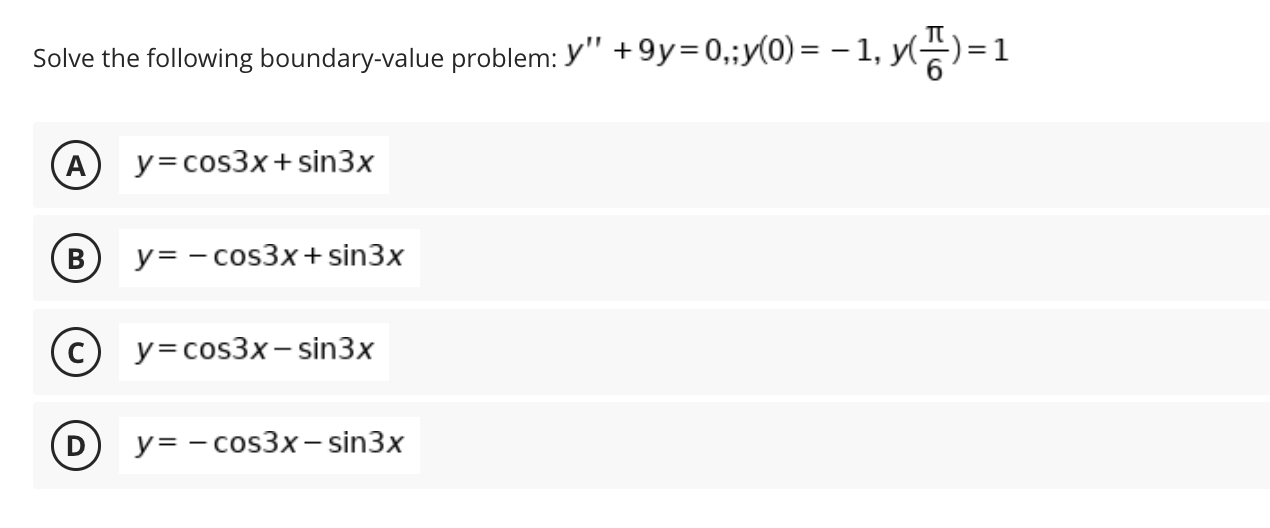 Solved Solve the following boundary-value problem: Y" | Chegg.com