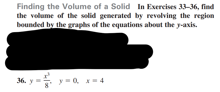 Solved Finding the Volume of a Solid In Exercises 33-36, | Chegg.com