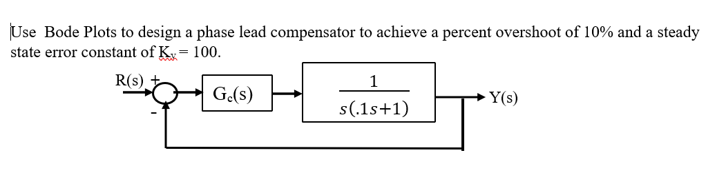 Solved Use Bode Plots to design a phase lead compensator to | Chegg.com