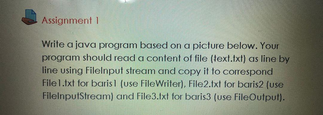 Solved Assignment 1 Write a java program based on a picture | Chegg.com