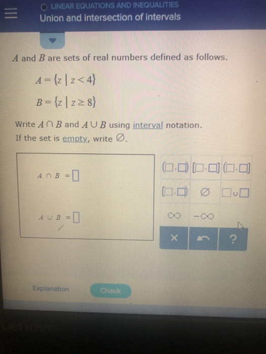 Solved O LINEAR EQUATIONS AND INEQUALITIES Union and | Chegg.com