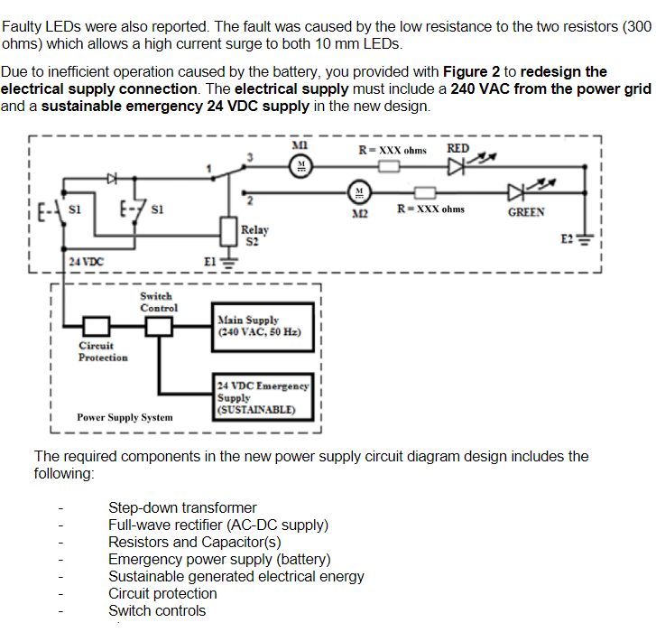 Solved Faulty LEDs were also reported. The fault was caused | Chegg.com