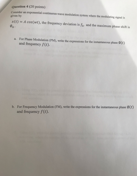 Solved Question 4 (20 points) Consider an exponential | Chegg.com