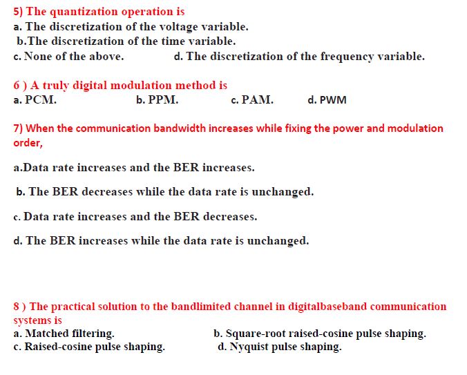 Solved what is correct answer ?1- ﻿The quantization | Chegg.com