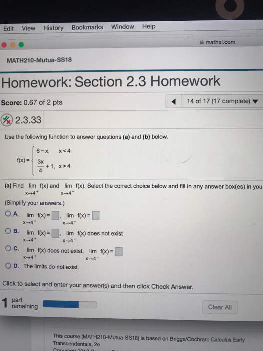 Solved Edit View History Bookmarks Window Help ? mathxl.com | Chegg.com