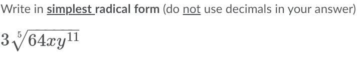 Solved Write in simplest radical form (do not use decimals | Chegg.com
